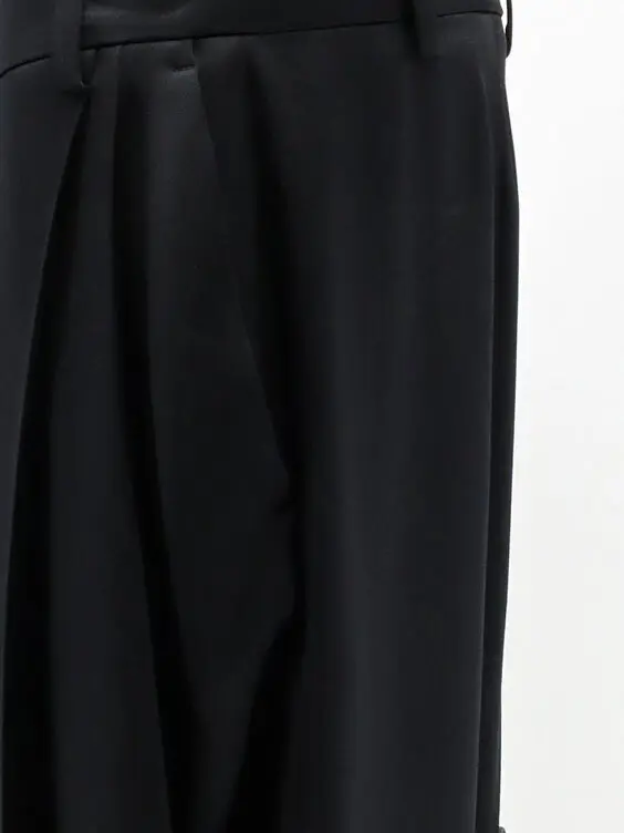 Stella McCartney Pleated Straight Satin Trousers