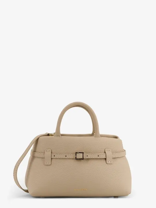 Manu Atelier Le Cambon 25 Leather Handbag - Beige