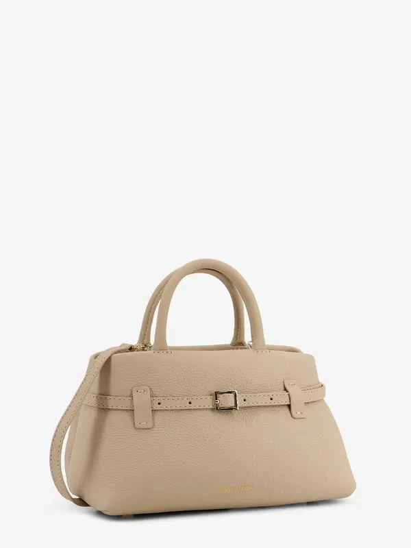 Manu Atelier Le Cambon 25 Leather Handbag - Beige