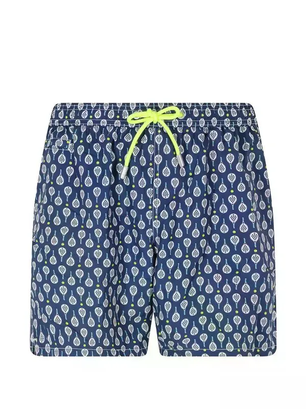 MC2 SAINT BARTH Padel Print Swim Shorts - Blue