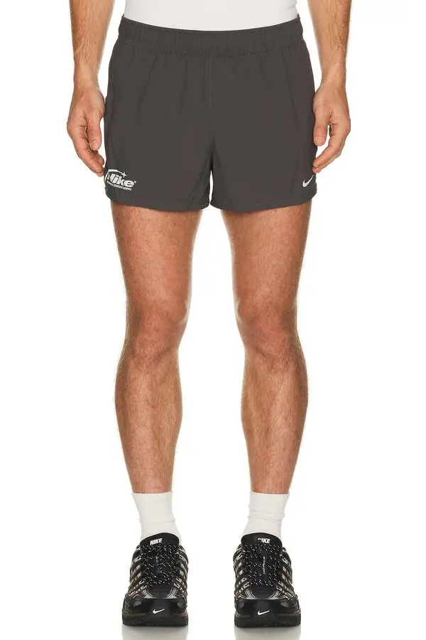 Nike Dri-fit 3 Brief-lined Running Shorts In Grey - Medium Ash & Reflective Silv