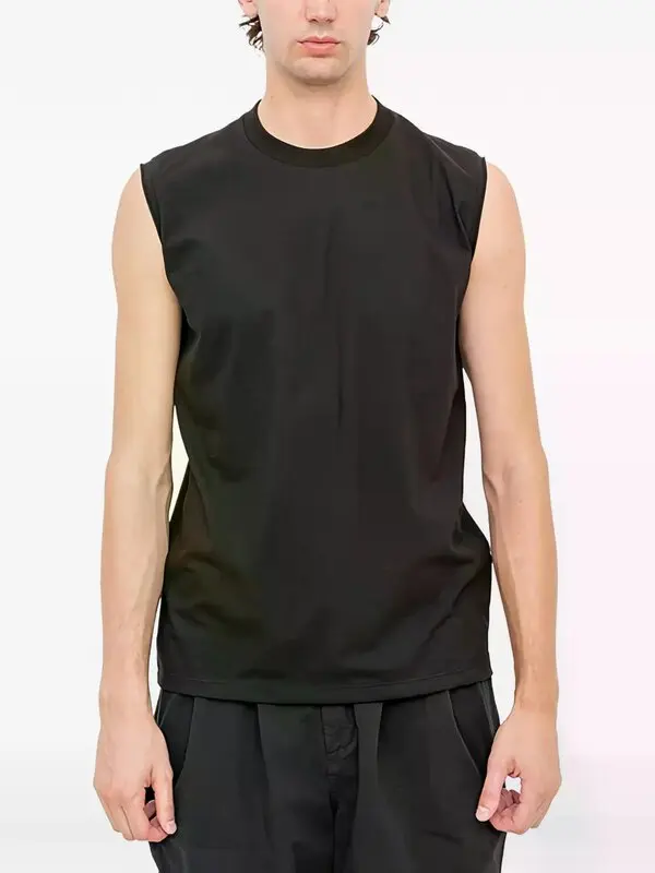 THE VIRIDI-ANNE Logo-embroidered Tank - Black