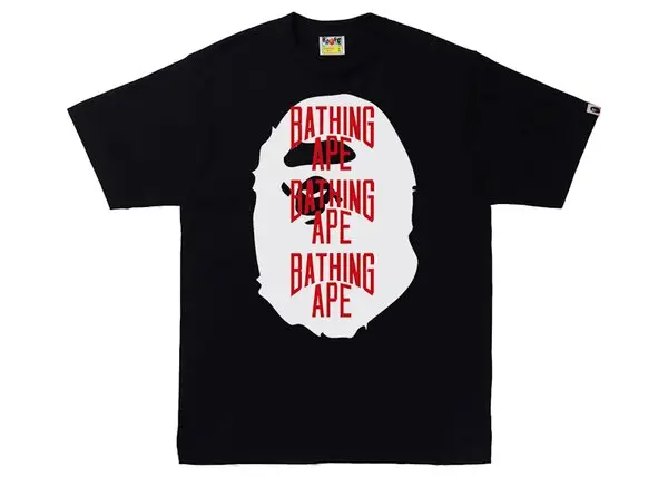 A BATHING APE Ape Head Print Tee Shirt - Black