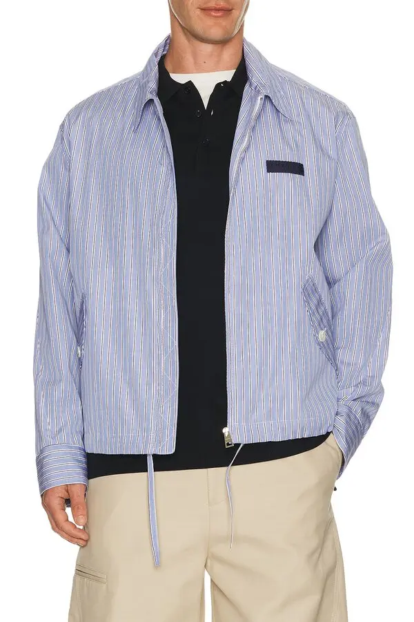 Givenchy Couture Seam Zipped Blouson - White & Blue