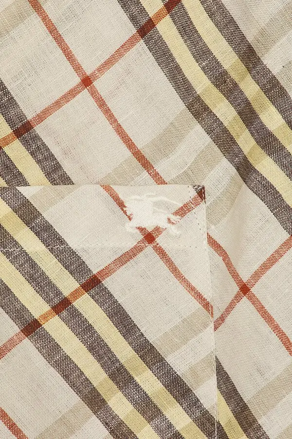 Burberry Roland Short Sleeve Check Ekd Shirt - Pebble