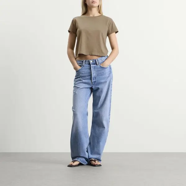 AGOLDE Adine Shrunken T-shirt - Trail