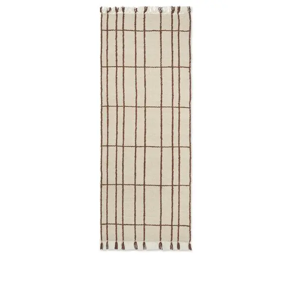 FERM LIVING Sen Runner - Parchment/chestnut