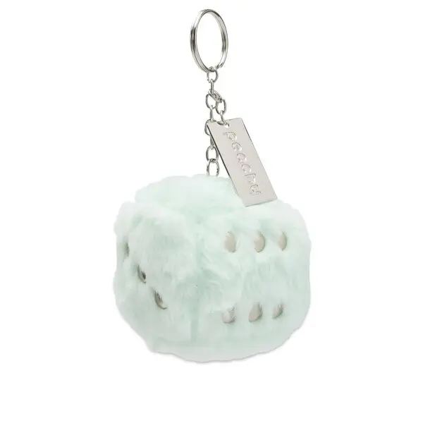 PEACHY DEN Fluffy Mirror Compact Keychain - Multi