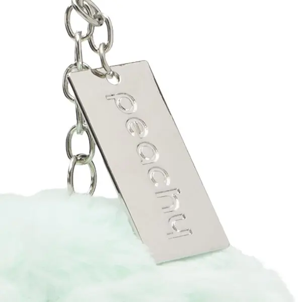 PEACHY DEN Fluffy Mirror Compact Keychain