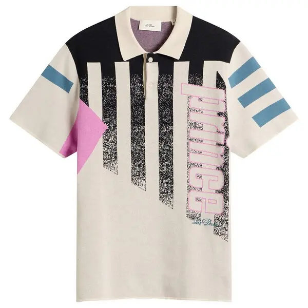 LES DEUX Prince Intarsia Knitted Polo - Light Ivory