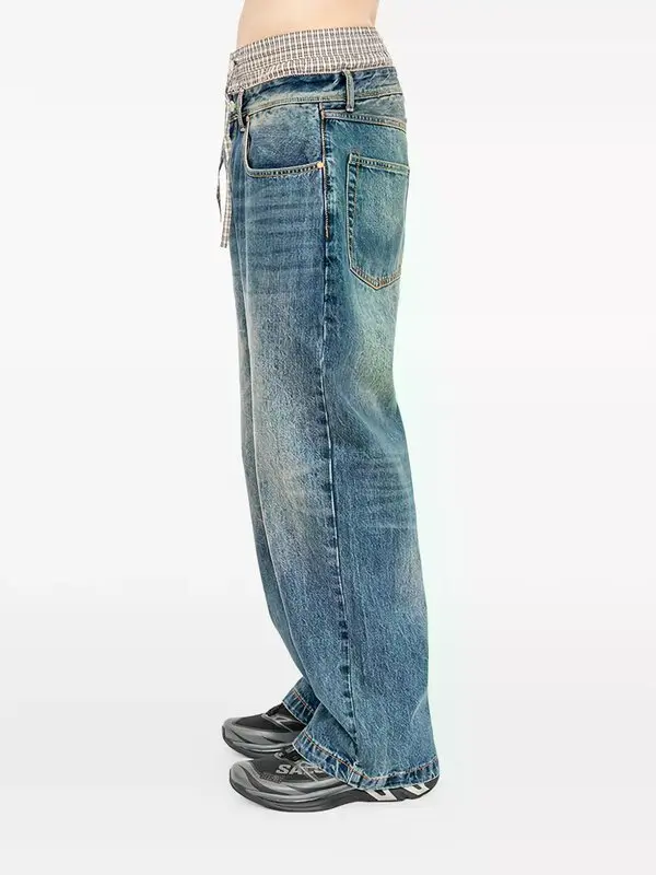 Andersson Bell Layered Wide-leg Jeans - Blue