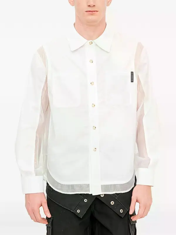 Andersson Bell Organza-panel Shirt - White