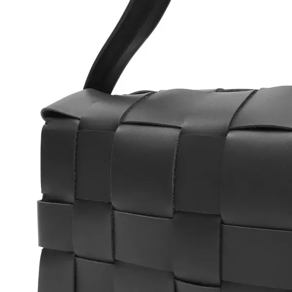ST. AGNI Woven Envelope Slim Tote - Black