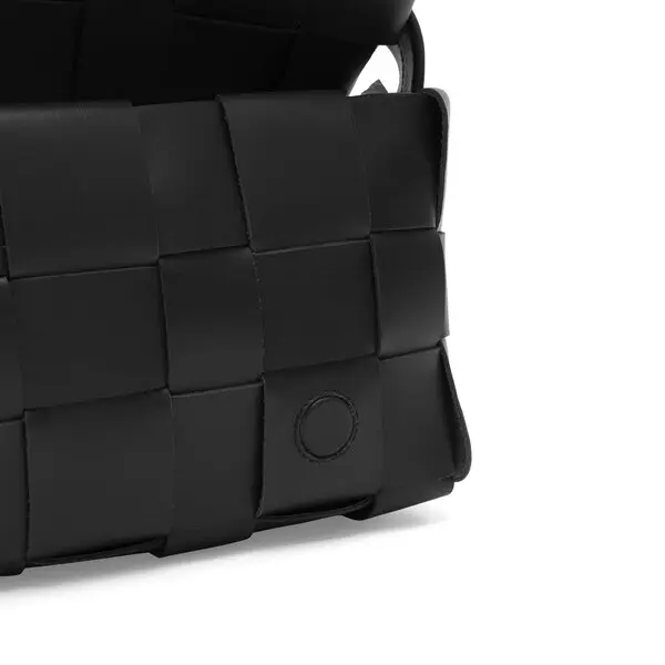 ST. AGNI Woven Envelope Slim Tote - Black