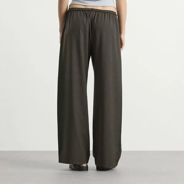 ST. AGNI Straight Leg Wool Blend Pants