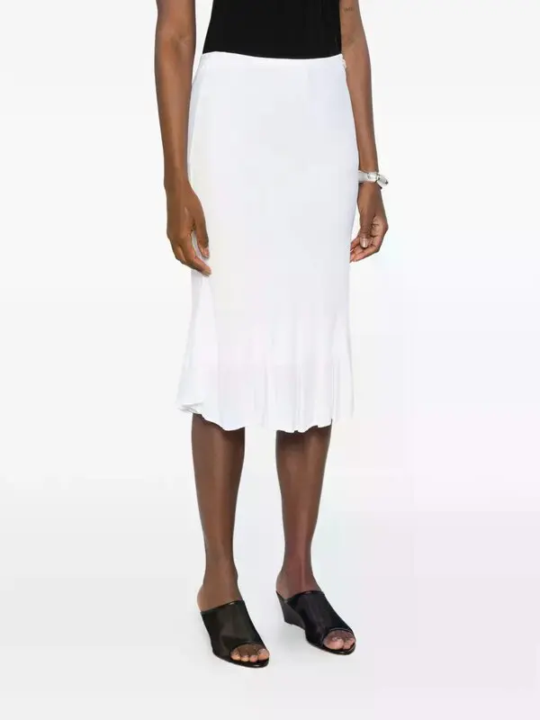 TOTEME Fluted Hem Knitted Midi Skirt