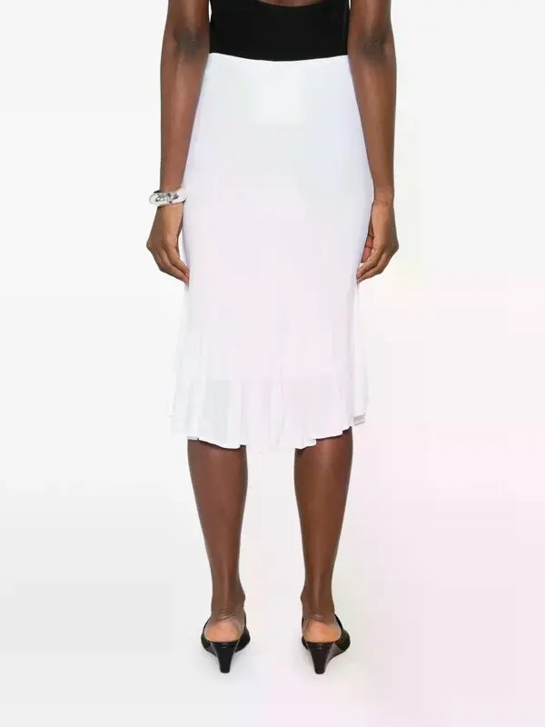 TOTEME Fluted Hem Knitted Midi Skirt