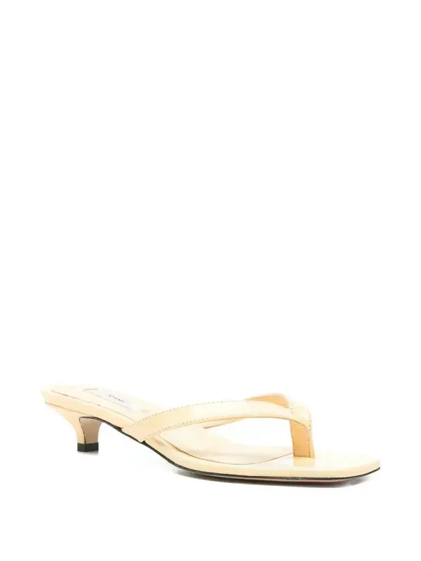 TOTEME Patent Finish Kitten-heel Sandals