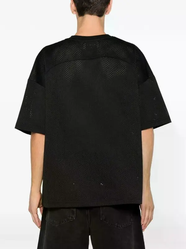 RETERNITY Notre Dame Logo-print Mesh T-shirt