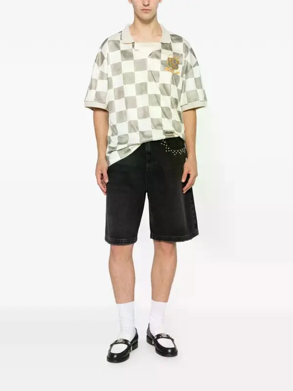 RETERNITY L'atelier De La Rue Checkerboard-print T-shirt