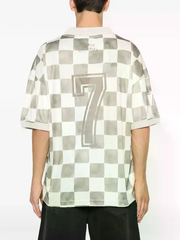 RETERNITY L'atelier De La Rue Checkerboard-print T-shirt