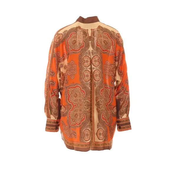 Zimmermann Mahon Dolman Paisley Print Silk Shirt