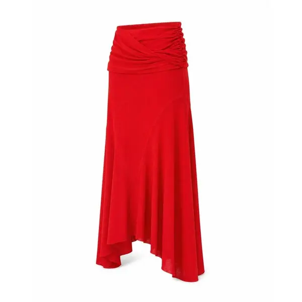 GANNI Marl Mesh Draped Asymmetrical Skirt
