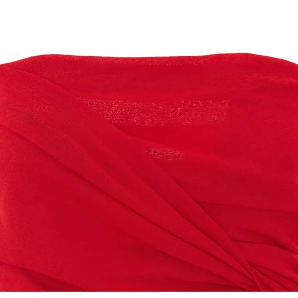 GANNI Marl Mesh Draped Asymmetrical Skirt