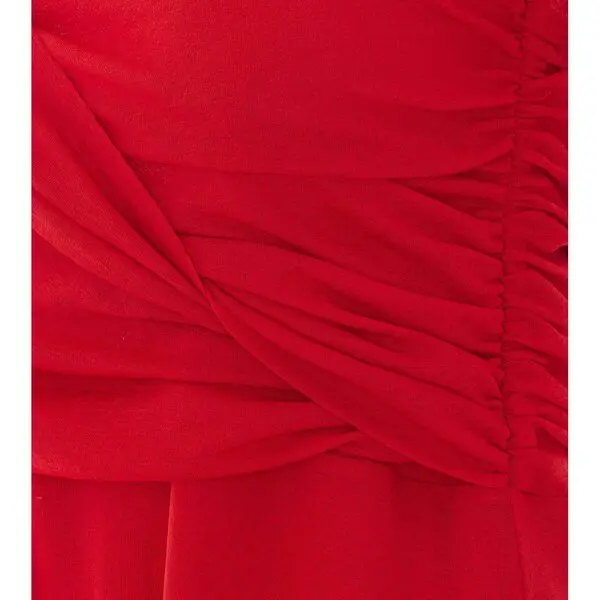 GANNI Marl Mesh Draped Asymmetrical Skirt