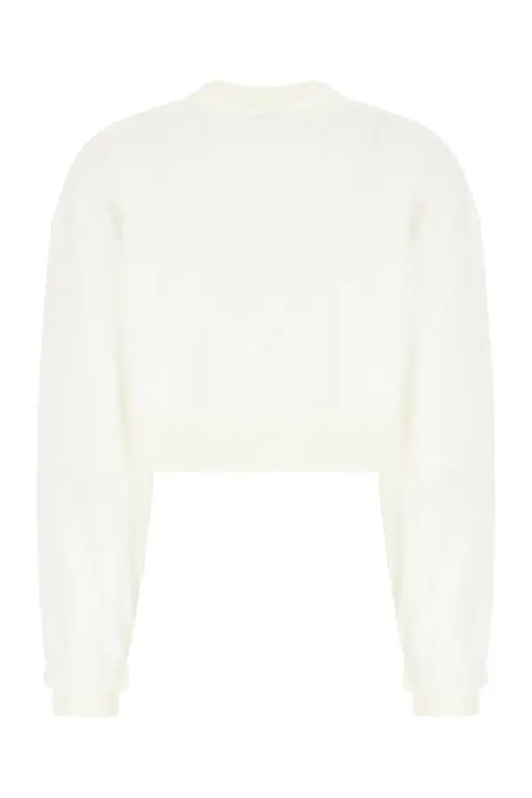 Alexander McQueen Cropped Sweatshirt With Embroidered Logo - Multicolor