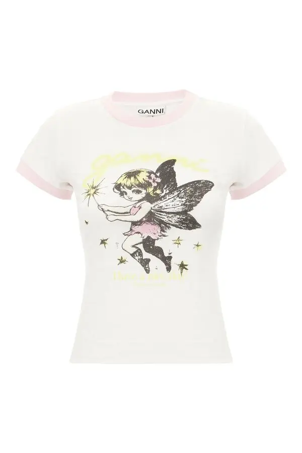 GANNI Clothing T-shirt With Graphic Print - Multicolor