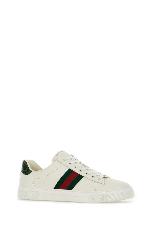 Gucci Sneakers With Green Embossed Detail
