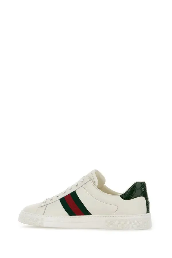 Gucci Sneakers With Green Embossed Detail