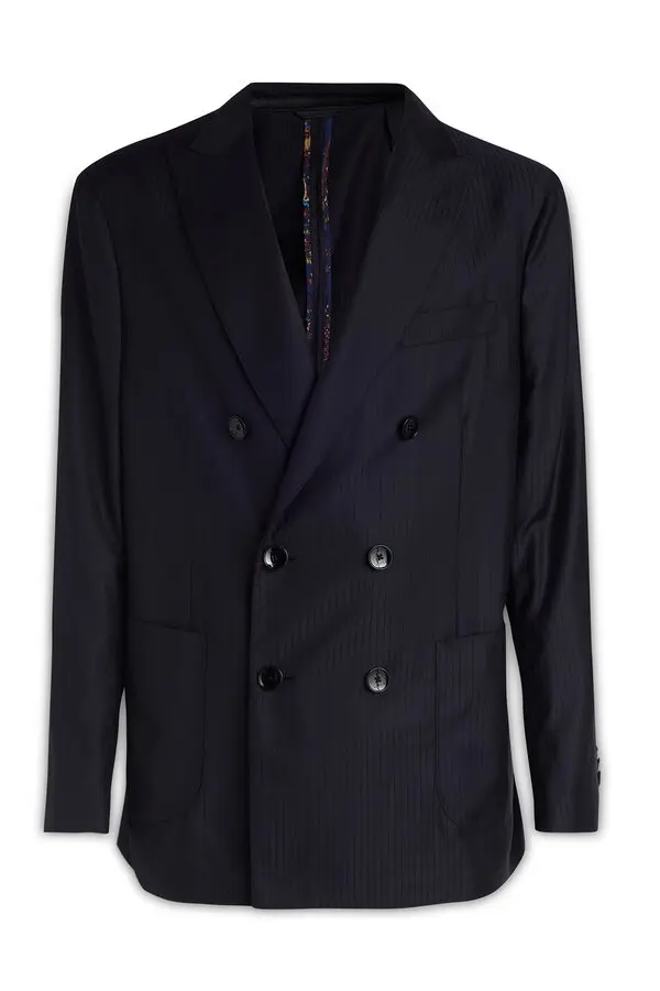 Etro Double-breasted Striped Blazer - Multicolor