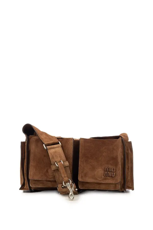 Miu Miu Suede Crossbody Bag - Multicolor