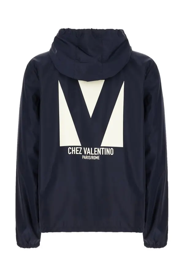 Valentino Garavani Hooded Zip-up Jacket With Graphic Print