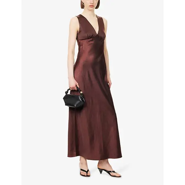 4TH & RECKLESS Evina Satin Maxi Dress
