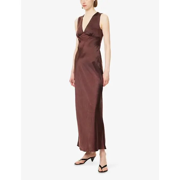 4TH & RECKLESS Evina Satin Maxi Dress