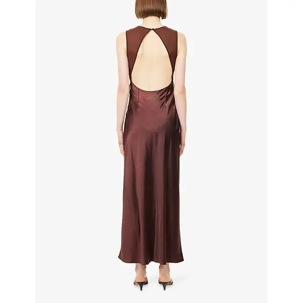 4TH & RECKLESS Evina Satin Maxi Dress