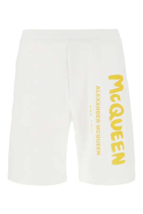 Alexander McQueen Graphic Print Cotton Shorts - Multicolor