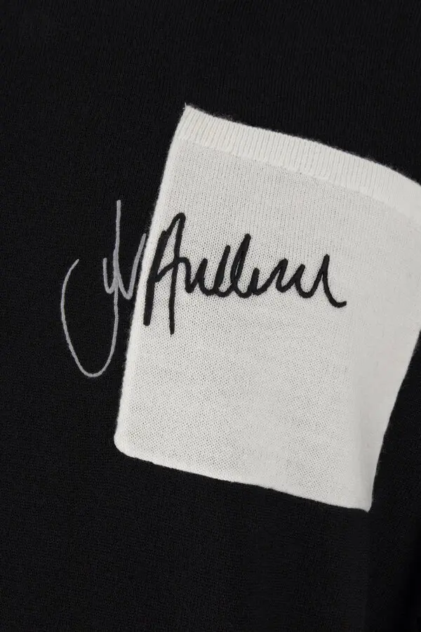 JW Anderson Black Knitwear With Embroidered Detail