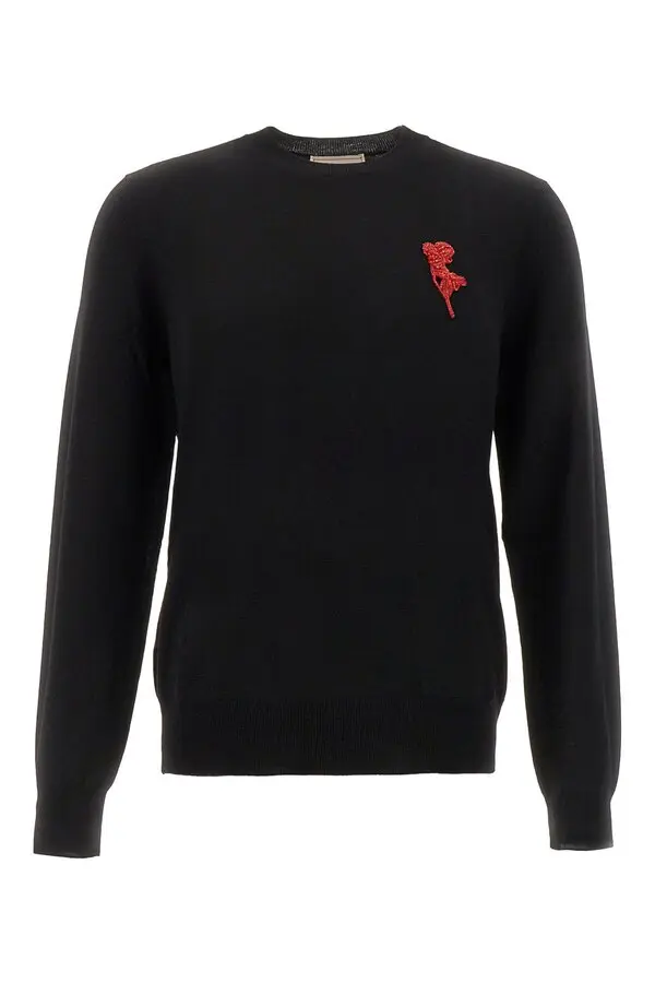 Alexander McQueen Embellished Crew Neck Knitwear