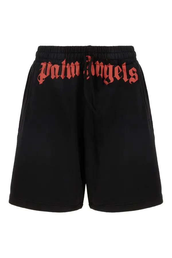 Palm Angels Logo Print Drawstring Shorts