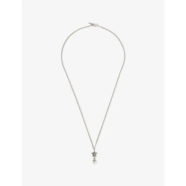 Emanuele Bicocchi Sterling Pearl And Star Pendant Necklace - Silver