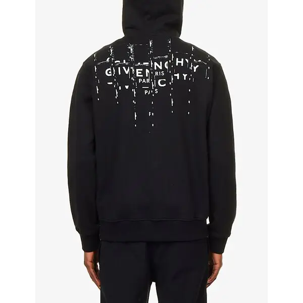 Givenchy Zip-up Cotton-jersey Hoodie With Brand Print