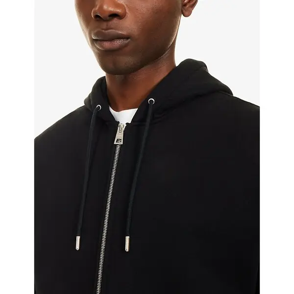 Givenchy Zip-up Cotton-jersey Hoodie With Brand Print