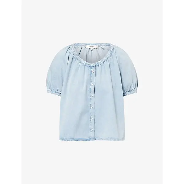FRAME Resort Round-neck Cotton-blend Shirt - Haven