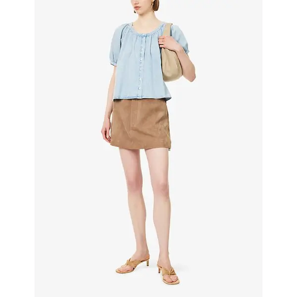 FRAME Resort Round-neck Cotton-blend Shirt - Haven