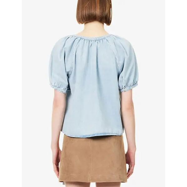 FRAME Resort Round-neck Cotton-blend Shirt - Haven