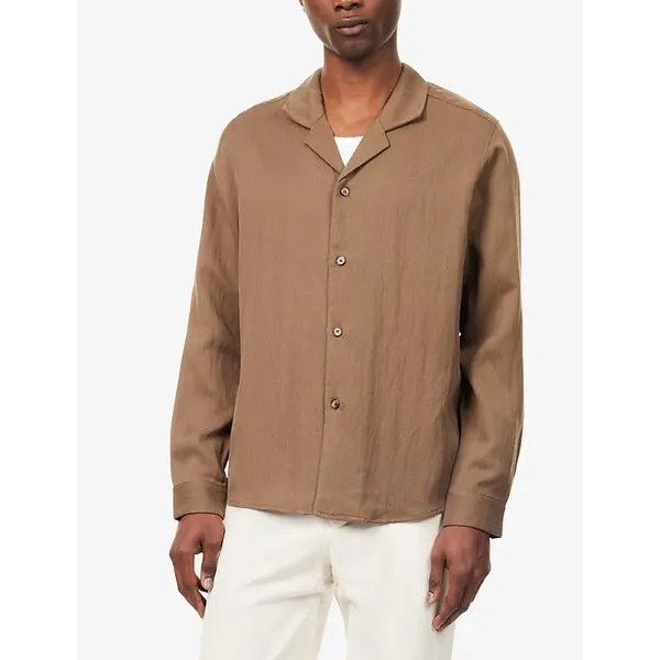 RAITH Sergio Long-sleeve Woven Shirt - Brown